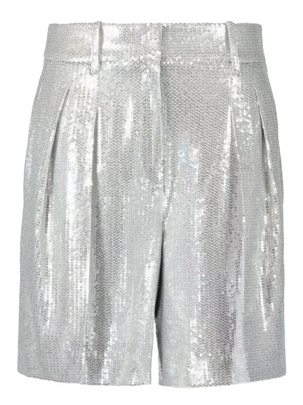 Michael Kors Sequinned Tailored Shorts - Silver