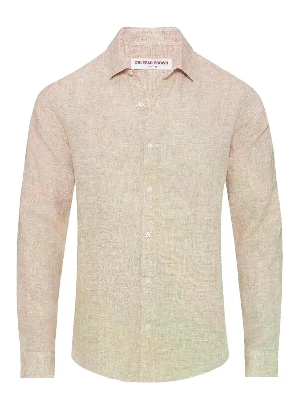 Orlebar Brown Giles Classic-collar Linen Shirt - Neutrals