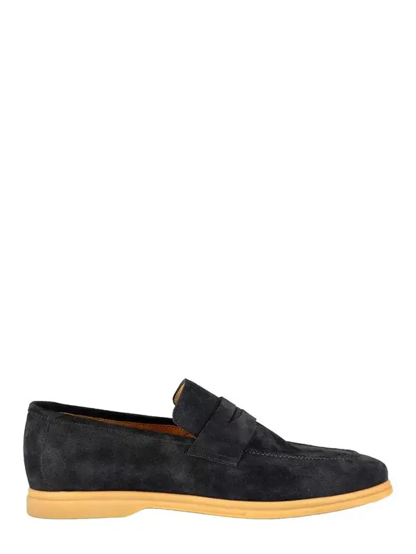Eleventy Penny Suede Loafers - Blue