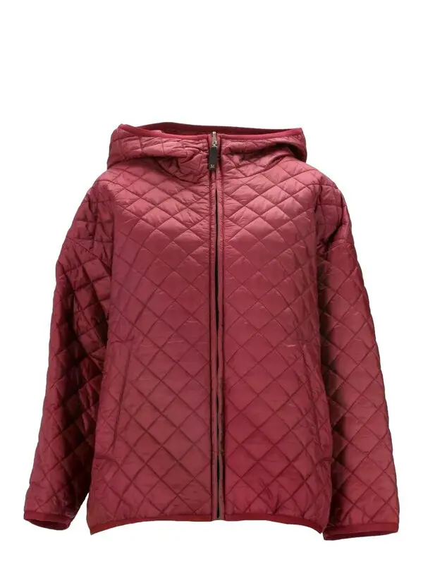 Max Mara Quilted Hooded Jacket - Red