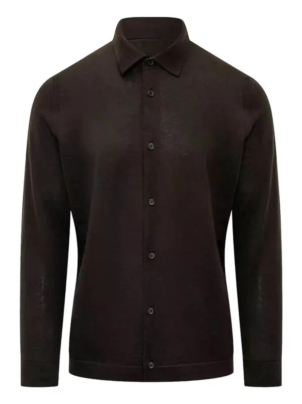 Zegna Cashseta Buttoned Shirt - Brown