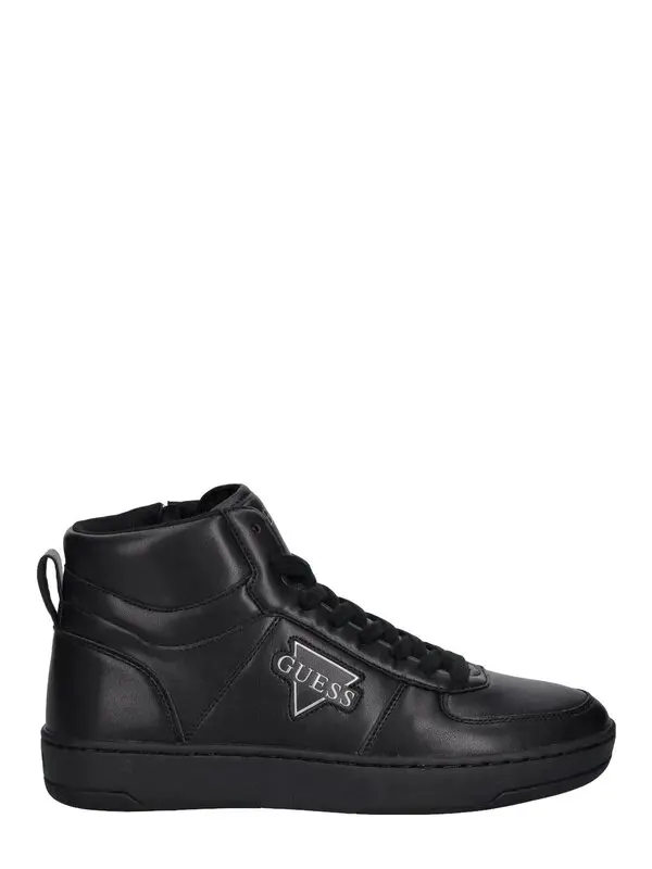 Guess Venice Logo Lace-up High-top Sneakers - Black