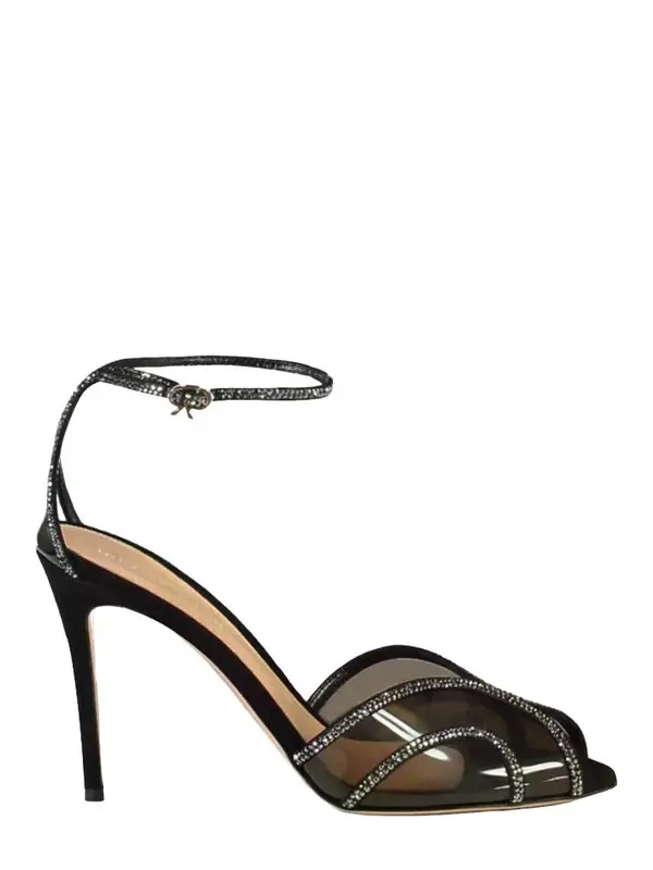 GIANVITO ROSSI 95mm Isabel Crystal-embellished Sandals - Black
