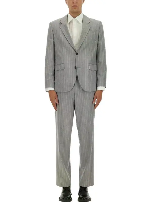 Hugo Striped-pattern Suit - Grey