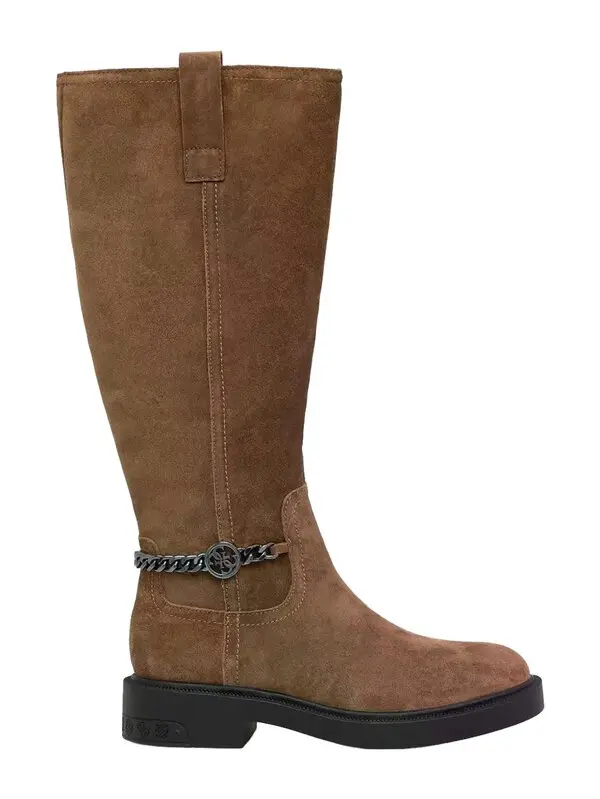 Guess 35mm Fyonal Chain-detail Boots - Brown