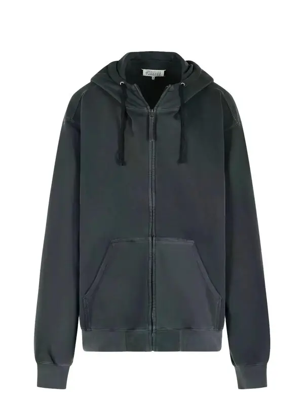 MAISON MARGIELA Zip-up Drawstring Hoodie - Grey