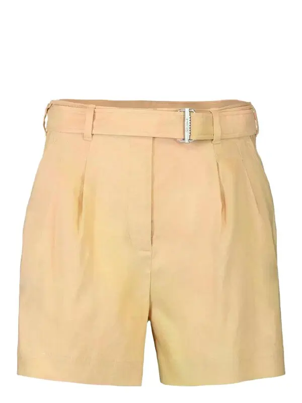 Simkhai Fletcher Pleated Belted Shorts - Yellow