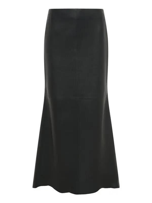 Gabriela Hearst Edwardo Raw Cut Midi Skirt - Black
