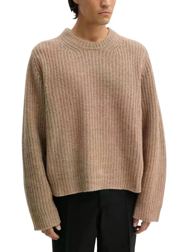 WON HUNDRED Ribbed Crew-neck Sweater - Neutrals
