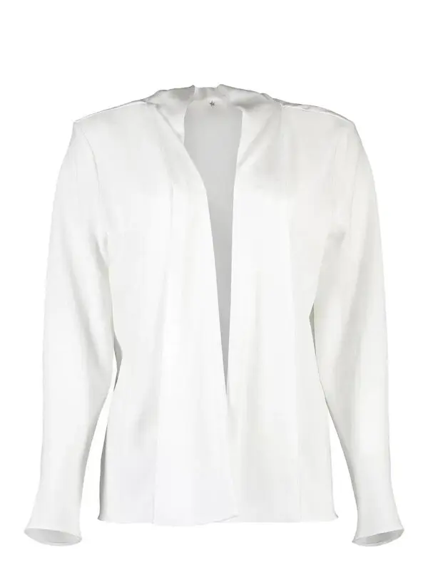 PETER COHEN Open-front Long-sleeve Cardigan - White