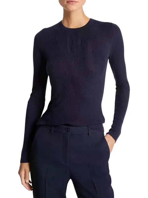 Michael Kors Ribbed Long-sleeve T-shirt - Blue