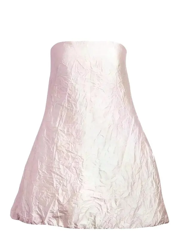 Brandon Maxwell Strapless Mini Dress - White
