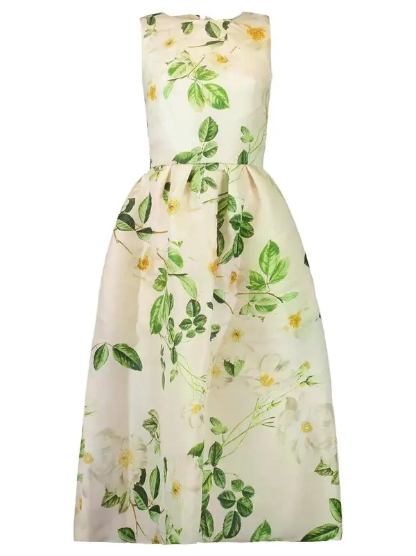 Monique Lhuillier Floral-print Maxi Dress - Neutrals