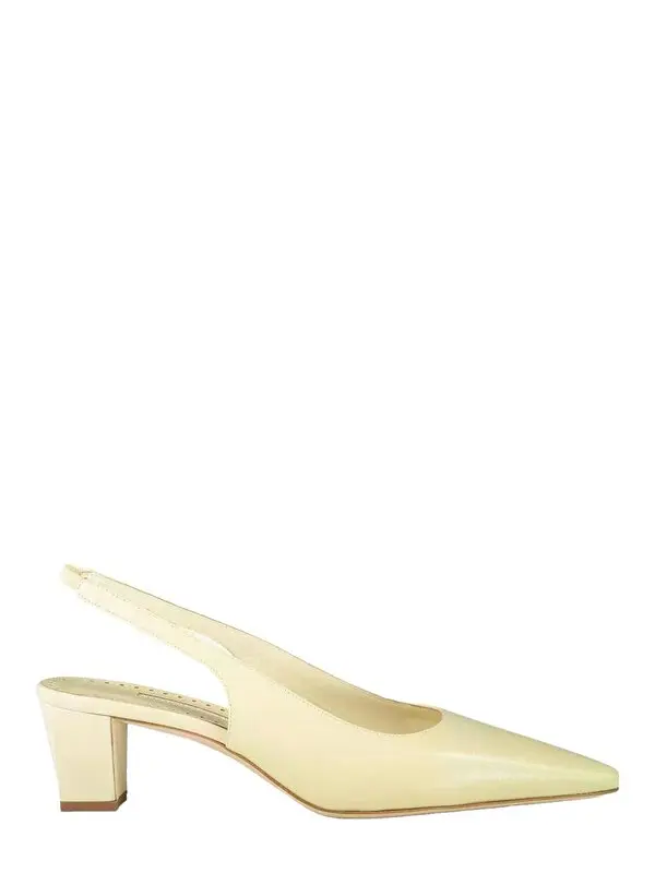 Manolo Blahnik 50mm Teutamospla Slingback Pumps - Neutrals