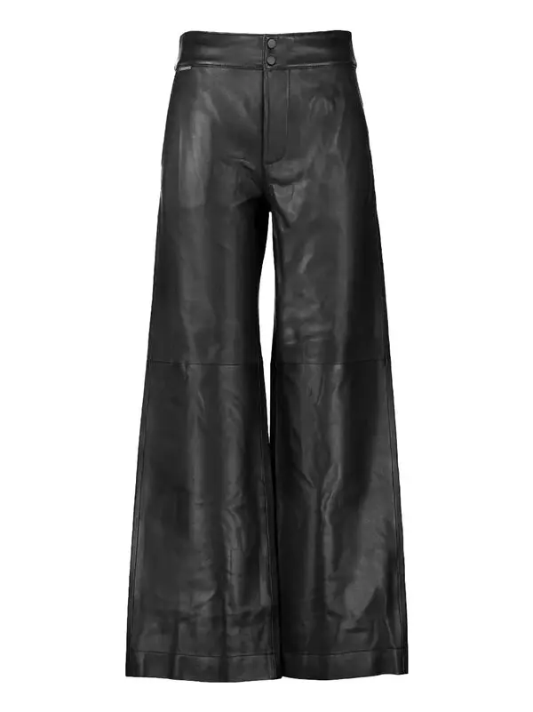 CHRISTY LYNN Zoe Leather Trousers - Black