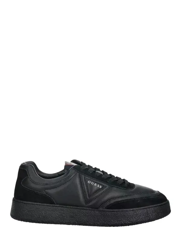 Guess Panelled Lace-up Sneakers - Black