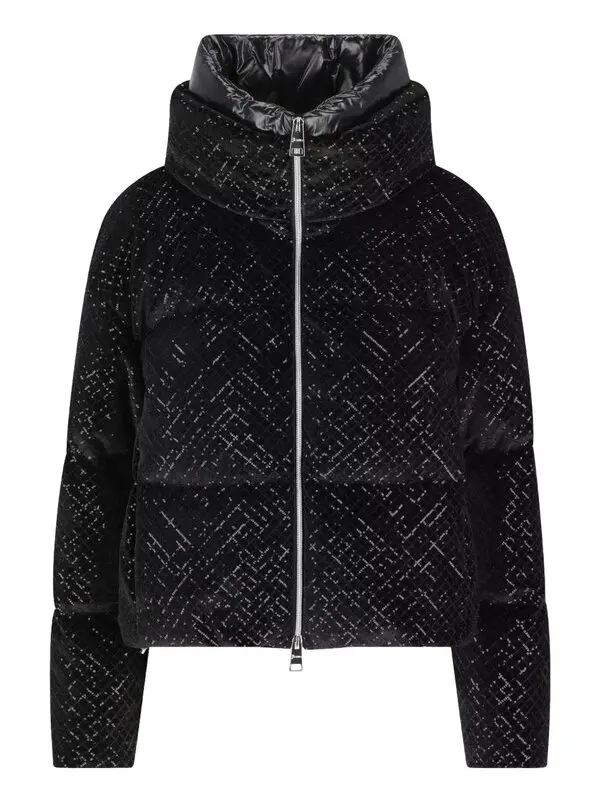 Herno Sequin High-neck Jacket - Black