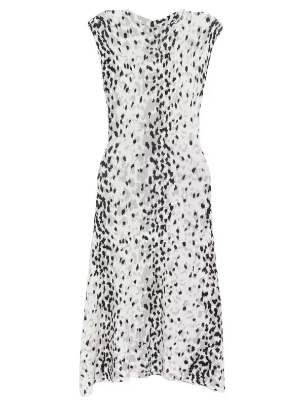 Karl Lagerfeld Animal Print Midi Dress - White