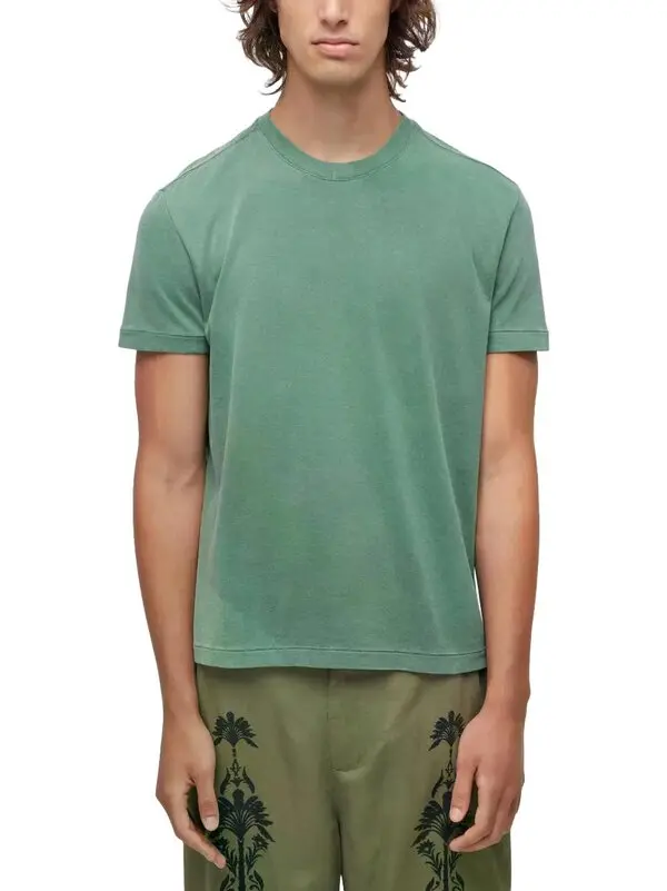 OSKLEN Logo-embroidered Crew-neck T-shirt - Green
