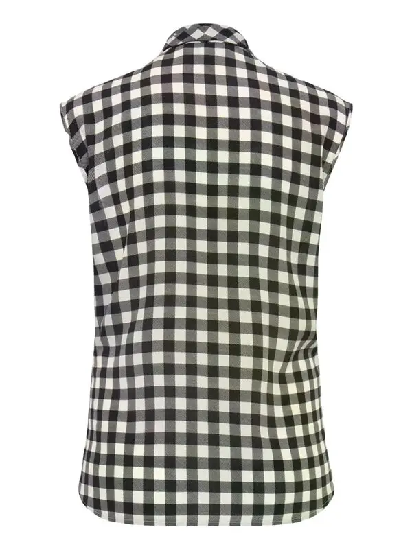 MAISON COMMON Gingham-check Blouse - Black