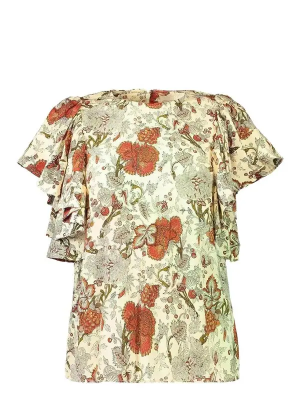 Ulla Johnson Lena Floral Blouse - Neutrals