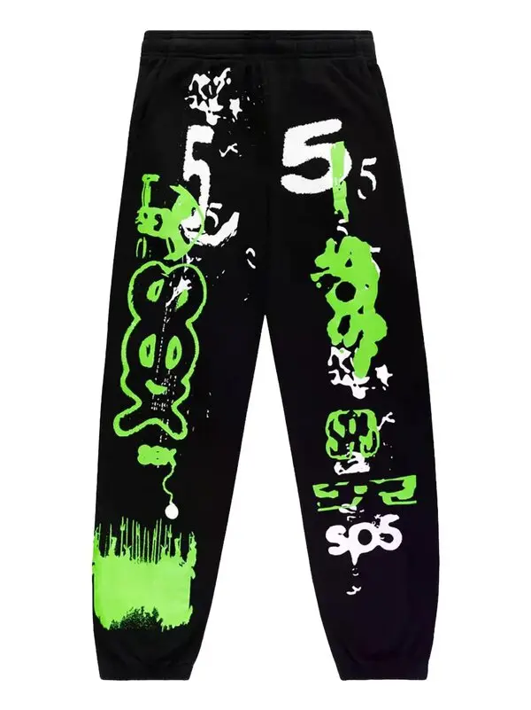 SP5DER X-ray Graphic Track Pants - Black