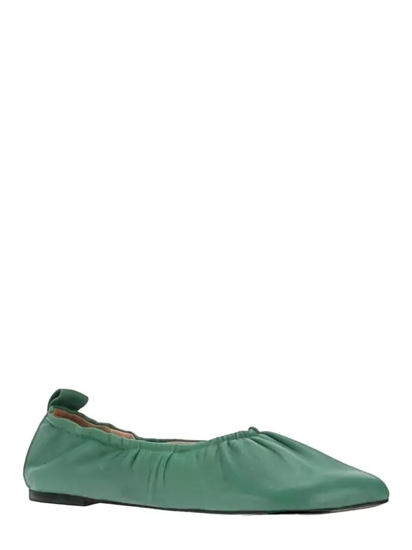NICCOLO PASQUALETTI Obliqua Soft Leather Ballerinas - Green