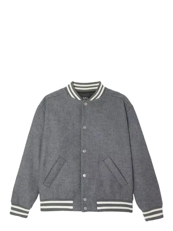 A.p.c. Micky Striped Blouson Jacket - Grey