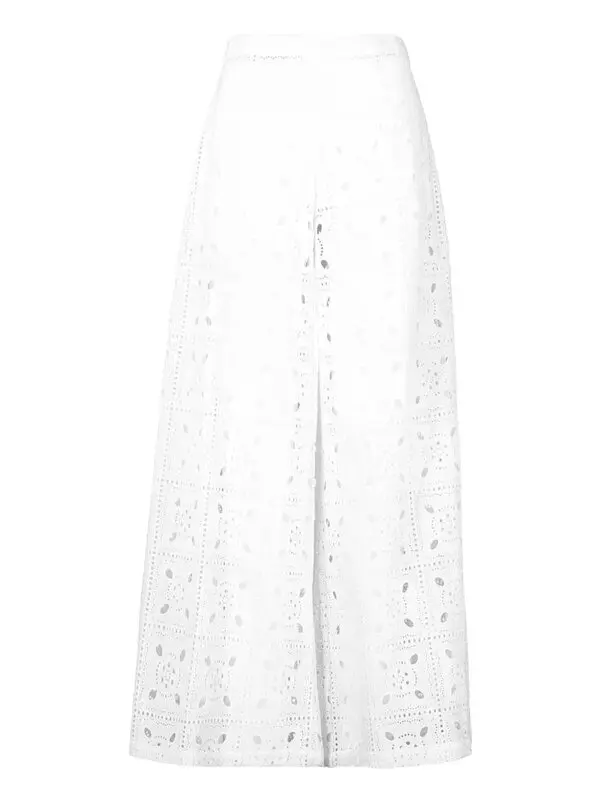 Miguelina Lilly Embroidered Trousers - White