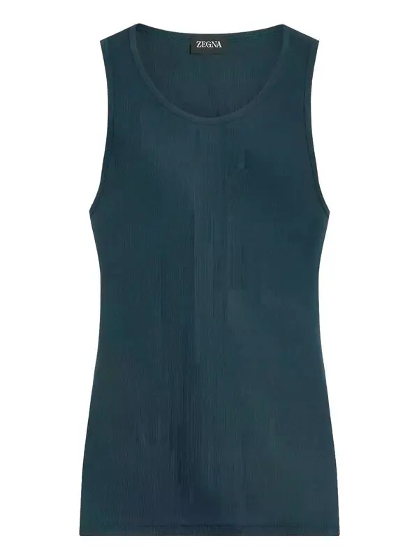 Zegna Cotton Tank Top - Green