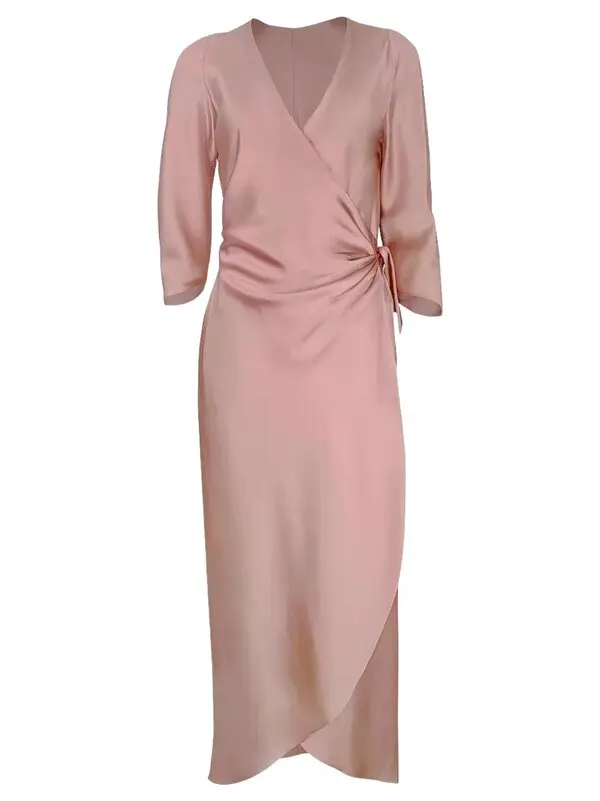 PETER COHEN V-neck Wrap Dress - Pink