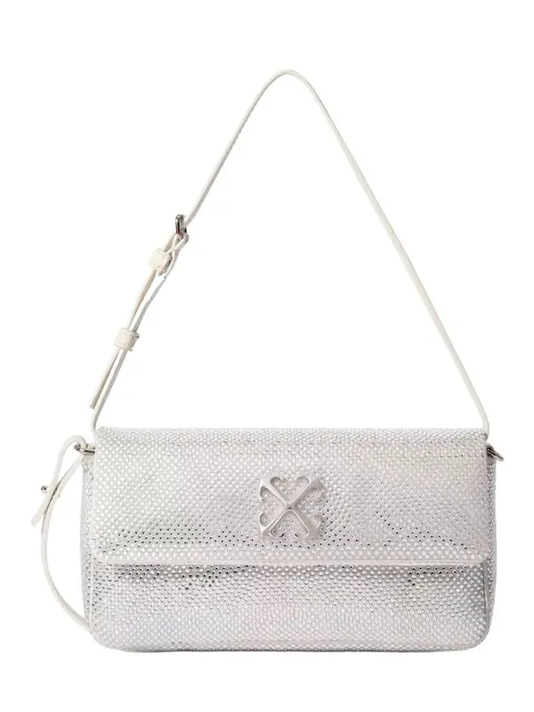 Off-White Jitney 0.7 Strass Shoulder Bag - Silver