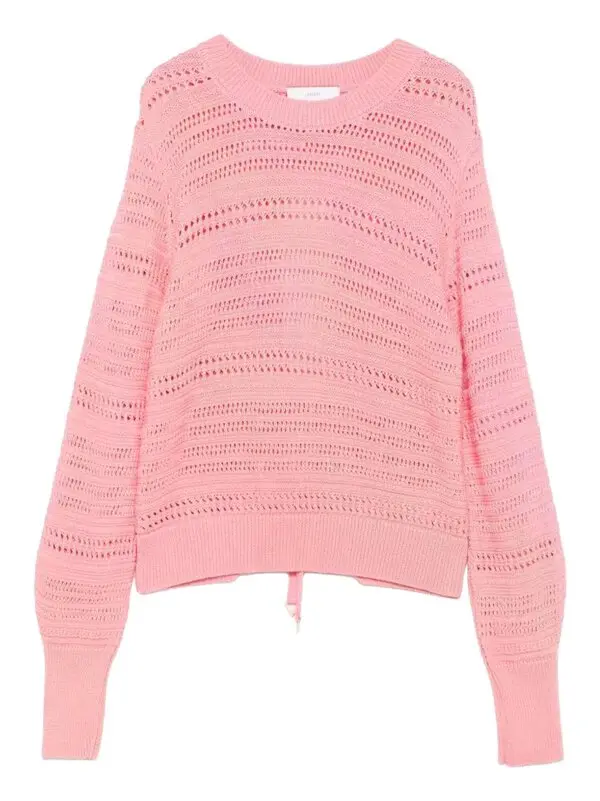 AKEP Open-knit Sweater - Pink