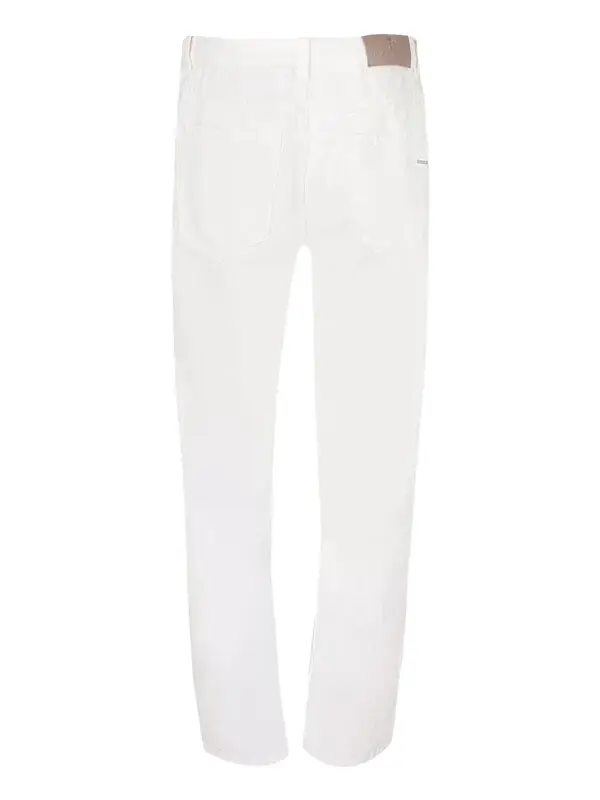 Brunello Cucinelli Monili Trim Trousers - White