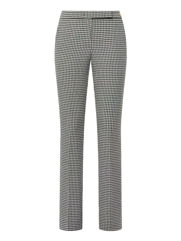 CALLAS MILANO Gingham Check Teddy Trousers - Black