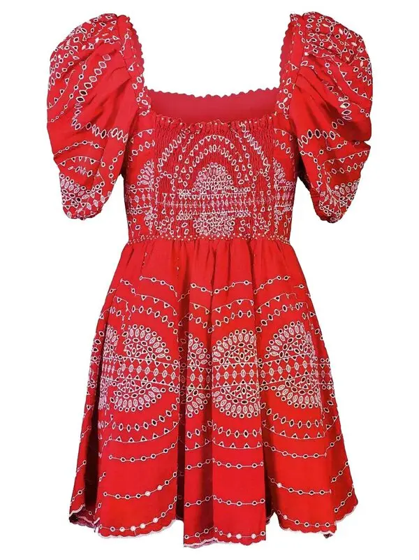 Charo Ruiz Ibiza Embroidered Dress - Red