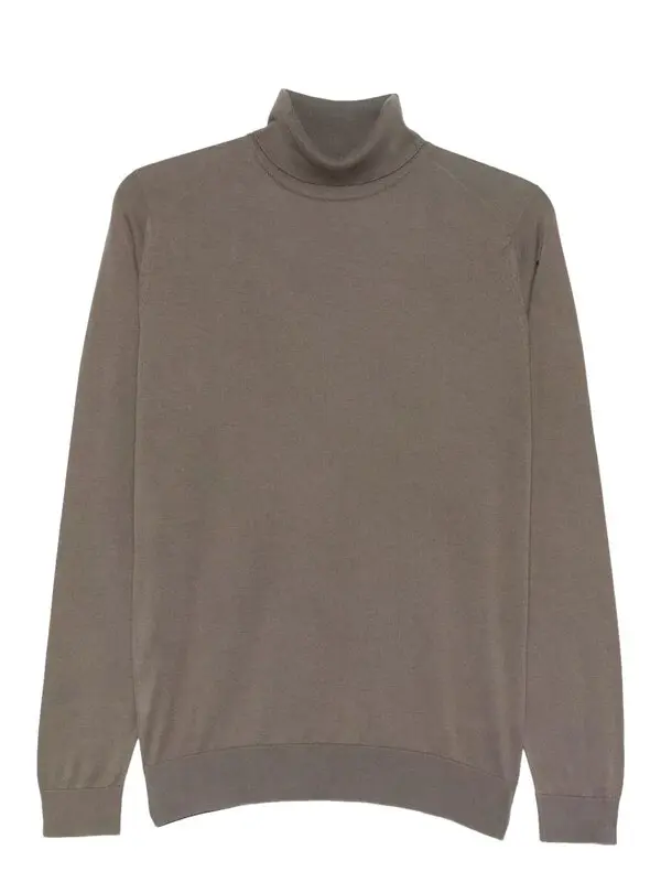 John Smedley Hawley Roll-neck Top - Neutrals