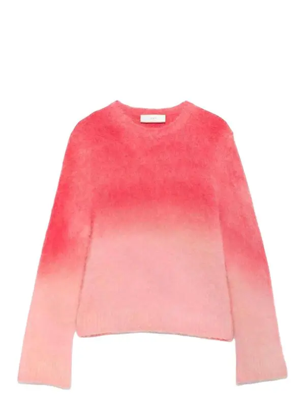 AKEP Textured Crew Neck Sweater - Pink