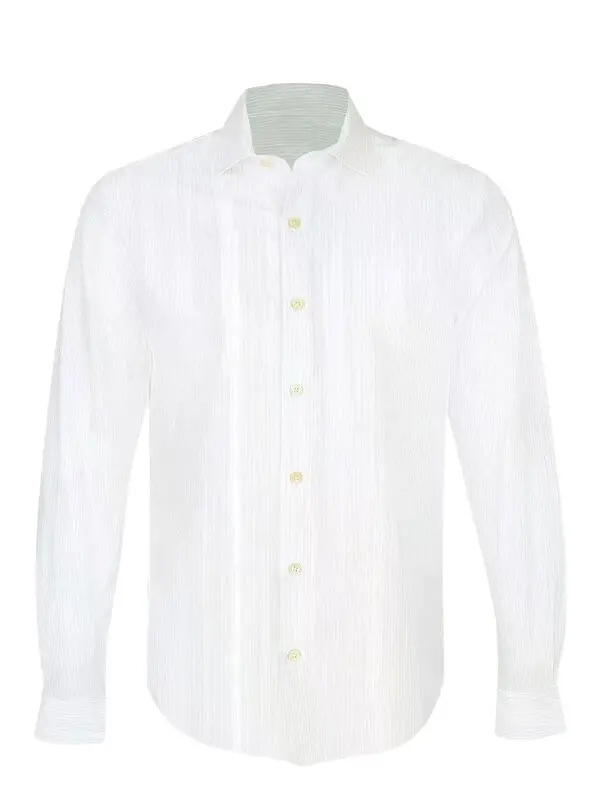 Eleventy Long-sleeve Striped Shirt - White