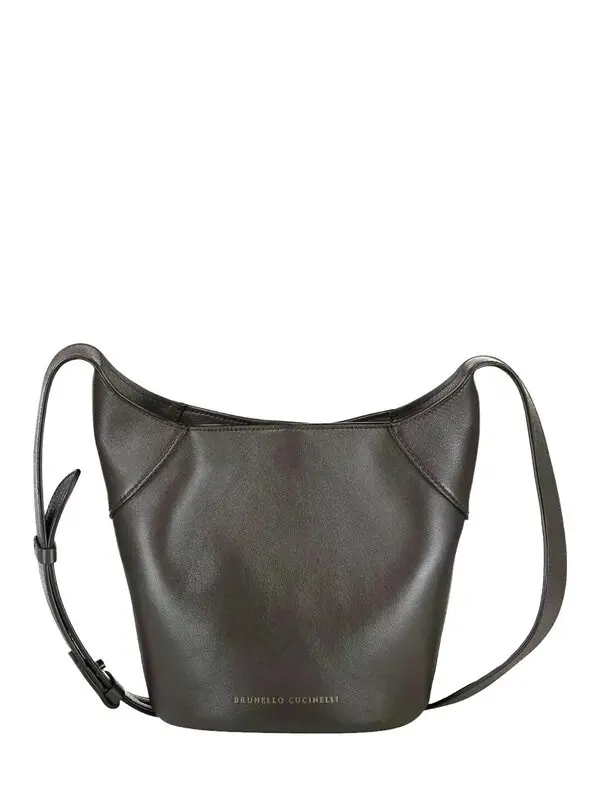 Brunello Cucinelli Leather Bucket Bag - Brown