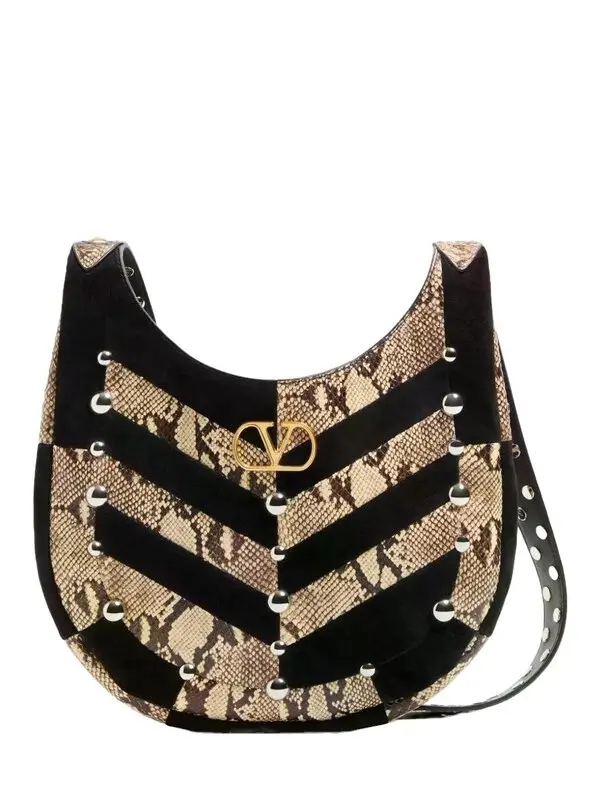 Valentino Garavani Chevron-patterned Shoulder Bag - Neutrals