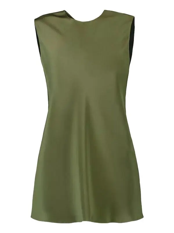 PETER COHEN Sleeveless Satin Top - Green