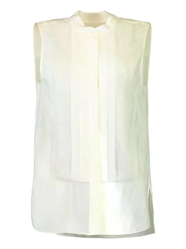 TWP Adele Pleated Sequin-embellished Top - White