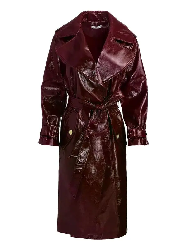 Alice + Olivia Nevada Trench Coat - Red