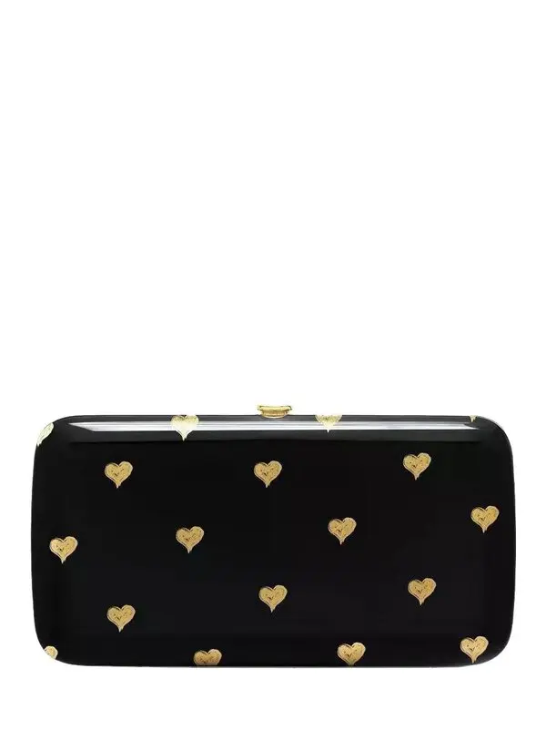Jeffrey Levinson Candy Hearts Clutch - Black
