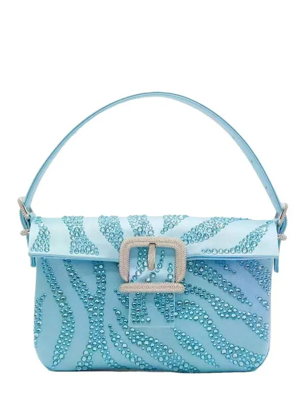 GEDEBE Mini Habibi Crystal-embellished Buckle Tote Bag - Blue