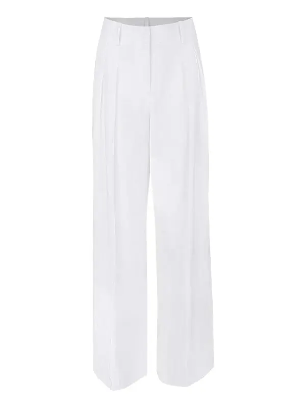 Michael Kors Pleated Wide-leg Trousers - White