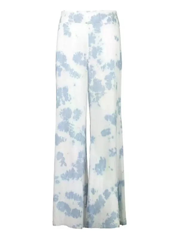 JBQ Martina Tie-dye Wide-leg Trousers - White