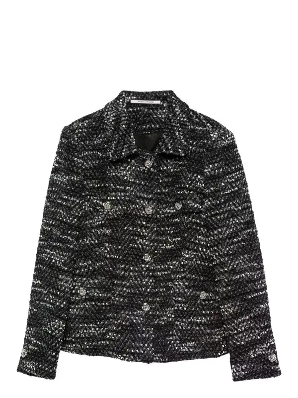 Tagliatore Textured Button-fastening Jacket - Black