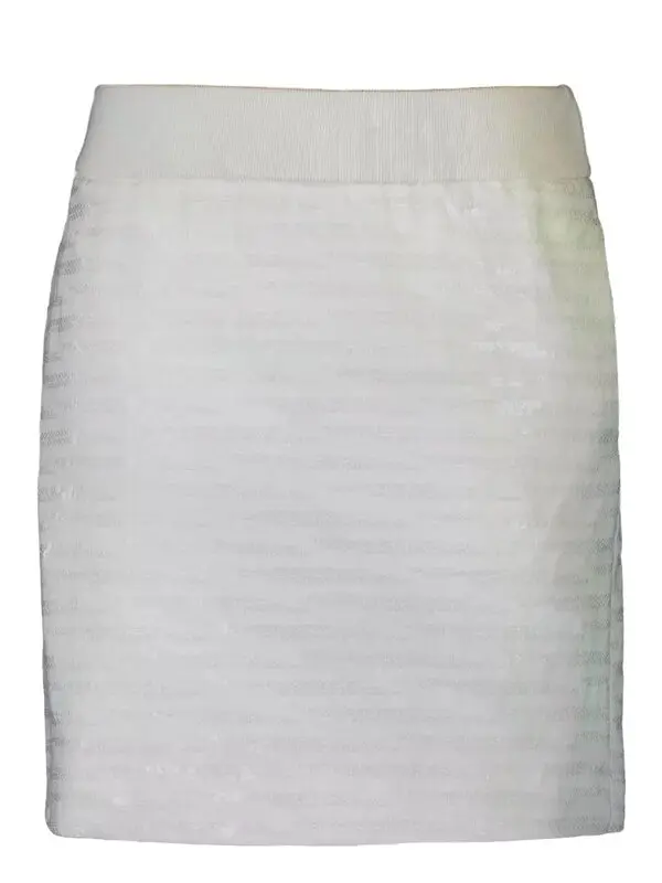 Peserico Sequin Striped Mini Skirt - White
